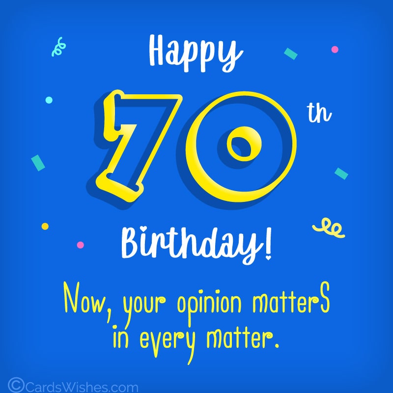 70th Birthday Wishes And Messages CardsWishes