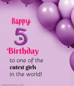 70+ Happy 5th Birthday Wishes And Messages