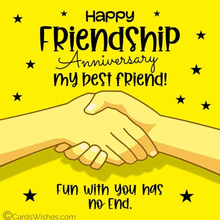 20+ Friendship Anniversary Wishes and Messages - Cards Wishes
